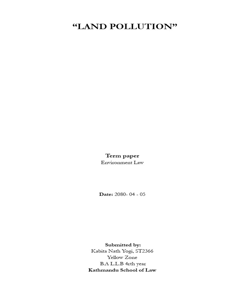 Land Pollution | PDF | Soil | Pollution