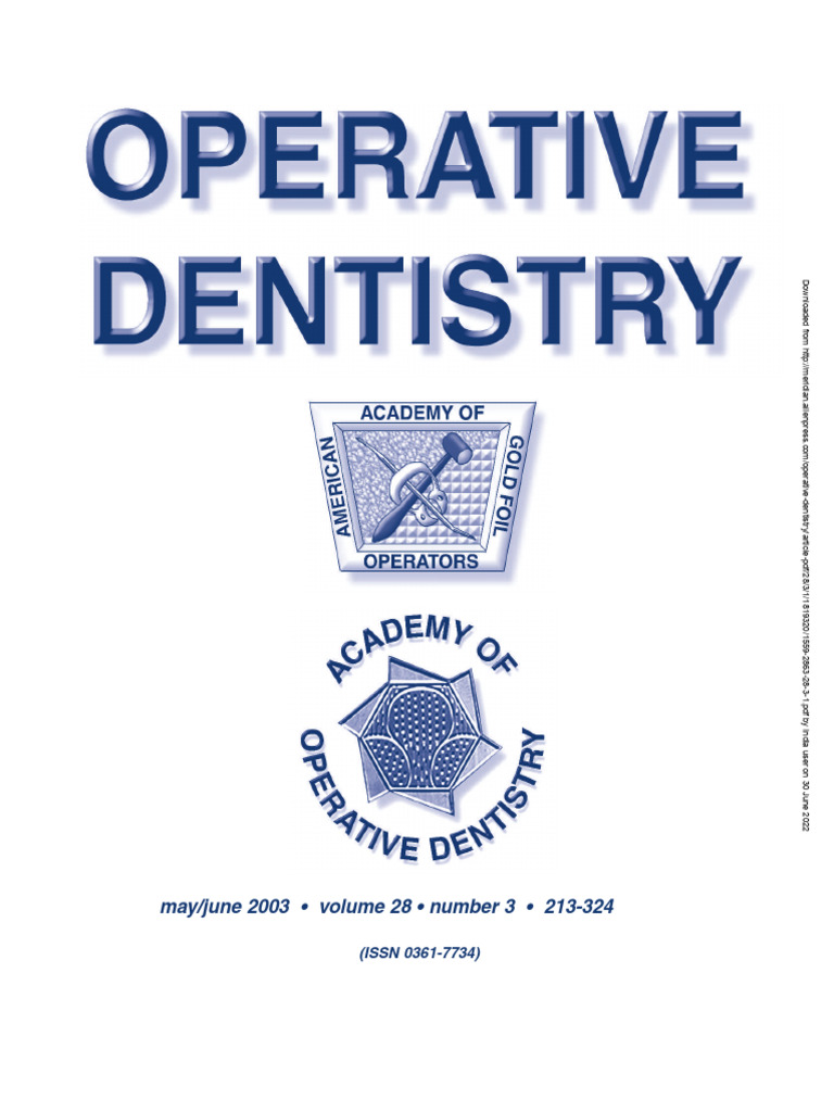 Operative Dentistry | PDF | Dental Degree | Tooth Enamel