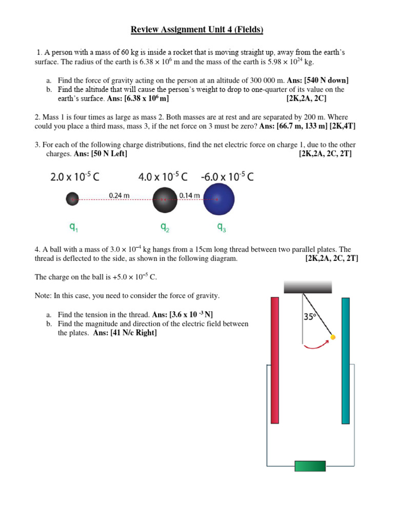 Electric Field Assignment Fall2023 | PDF | Force | Magnetic Field