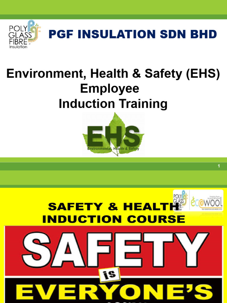 (Updated) PGF Employee EHS Induction Training Material - 15.1.24 | PDF | Personal Protective ...
