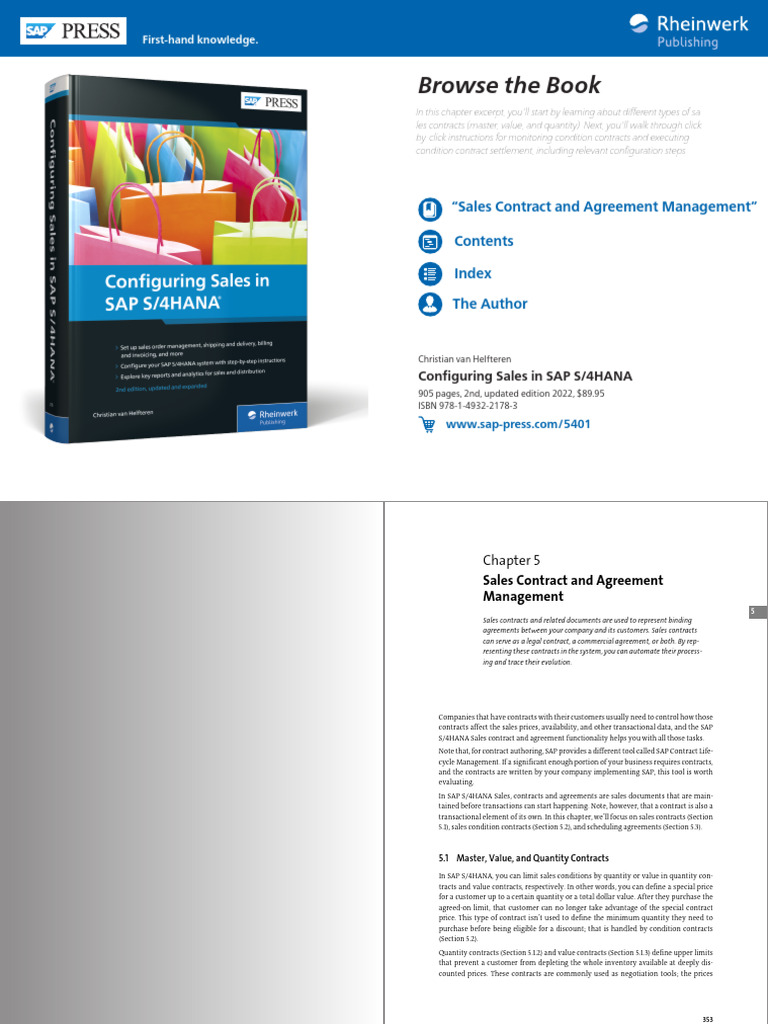 reading_sample_sap_press_configuring_sales_in_sap_s4hana | PDF | Rebate ...