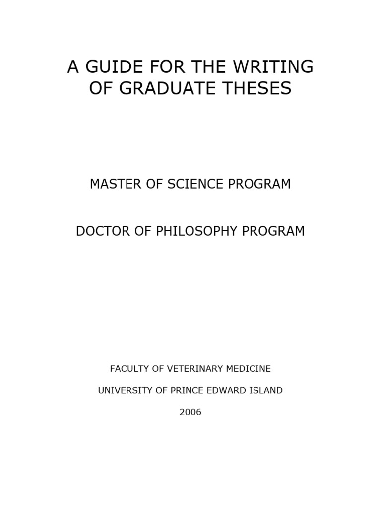 Avc Graduate Studies Thesis Guide | PDF | Thesis | Experiment