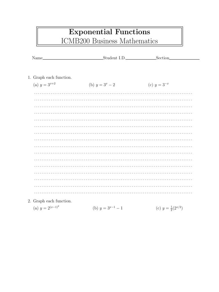 Exponential Functions | PDF | Radioactive Decay | Nuclear Chemistry