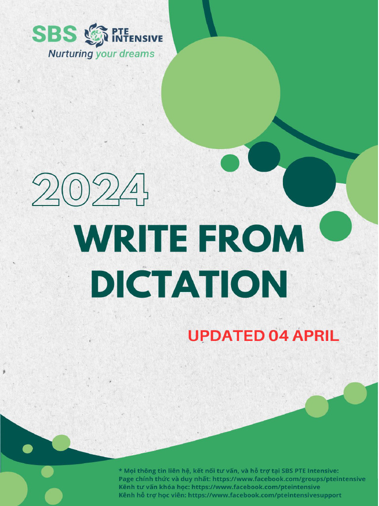 SBS PTE Intensive-WRITE FROM DICTATION-04042024 | PDF