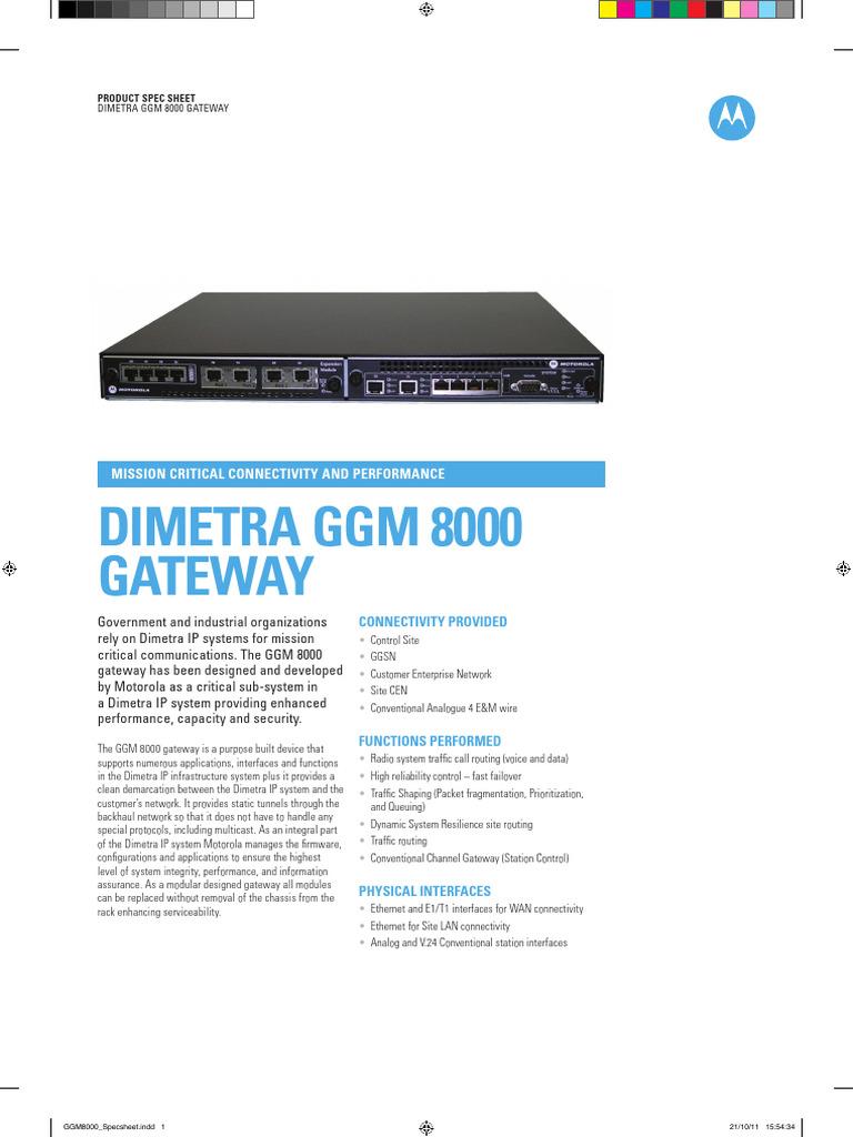 Motorola GGM8000 | PDF | Computer Network | Internet Protocols