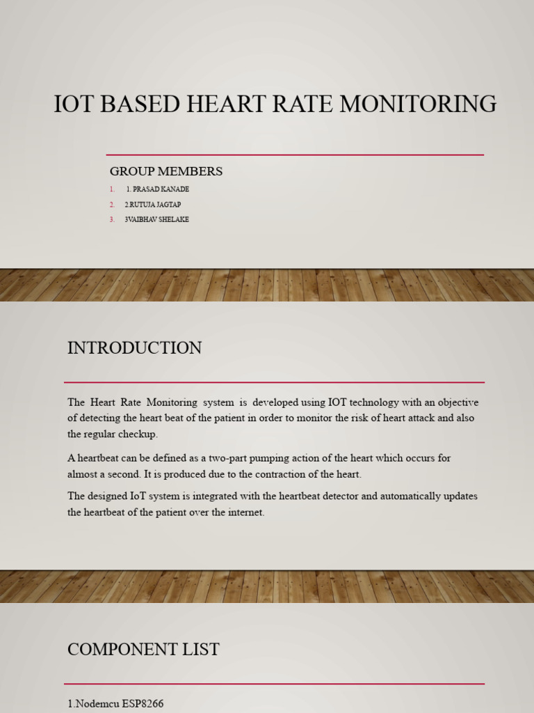 IoT Heart Rate Monitoring System | PDF | Computers | Technology ...