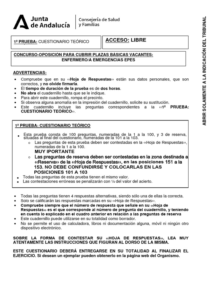 Examen 061 Sas Acceso Libre | PDF | Enfermería | El embarazo