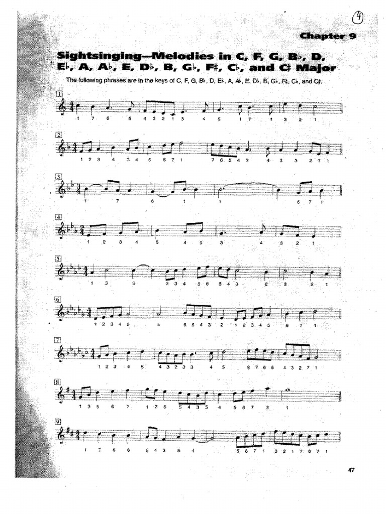 ครั้งที่11 Sight singing น.47 | PDF