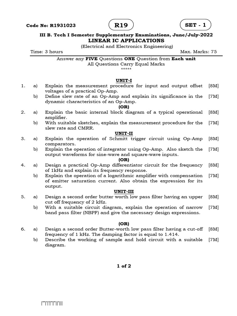 Linear Ic Applications June July 2022 | PDF | Operational Amplifier ...