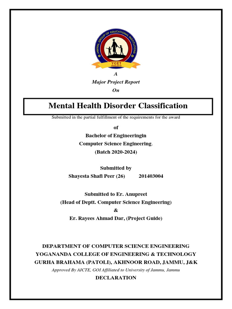 Final | PDF | Diagnostic And Statistical Manual Of Mental Disorders ...