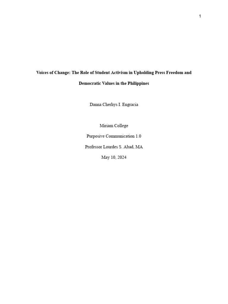 Advocacy Essay Draft | PDF | Activism | Political Science