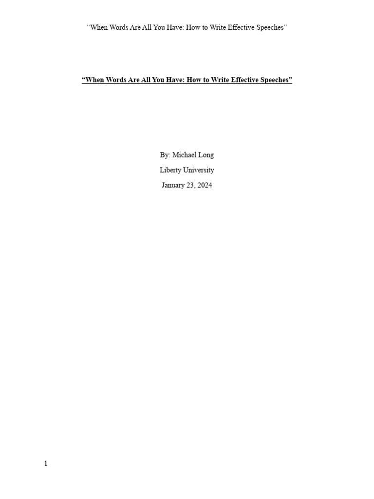 How To Write Effective Speeches | PDF | Speech | Empathy