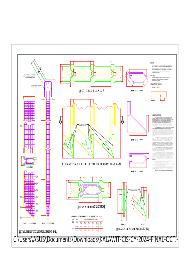 RC Pile Detail Plan | PDF | Concrete | Deep Foundation