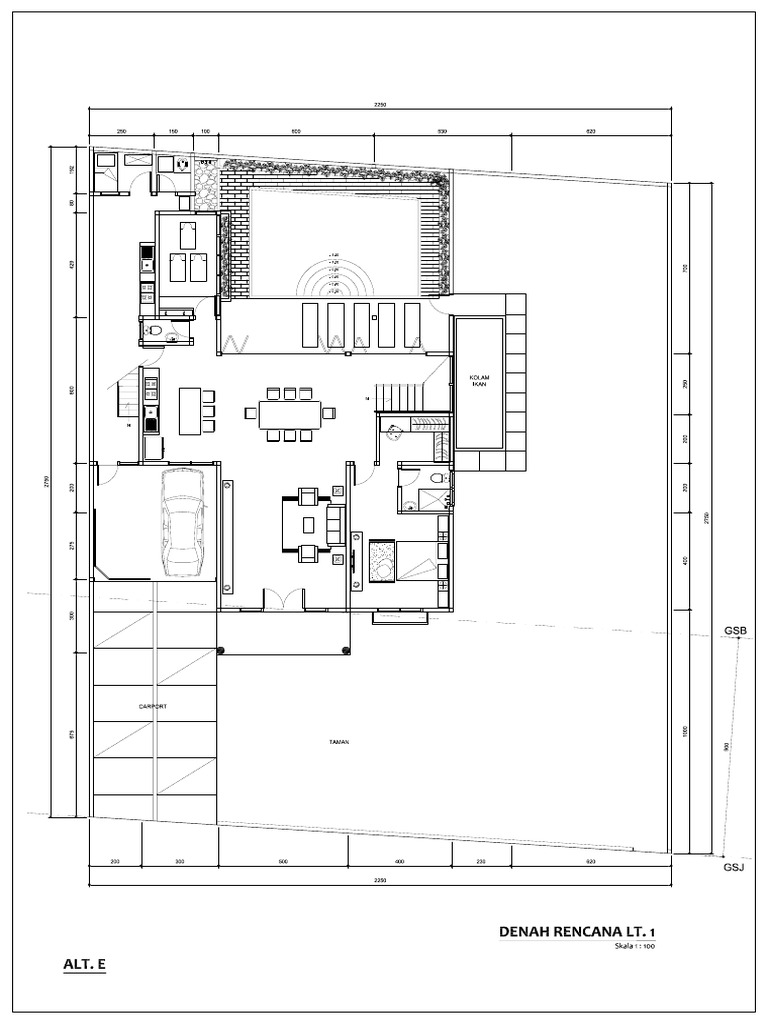 2020-07-23 Alt. E Denah Rencana Lt. 1 | PDF