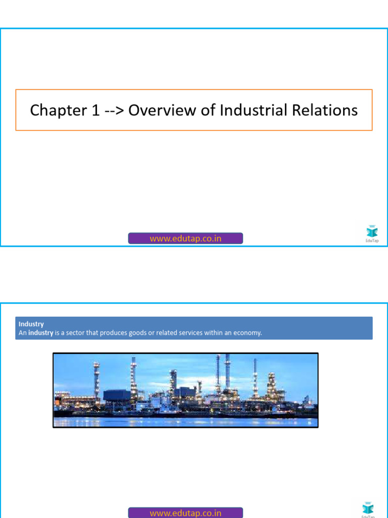 Industrial Relation For Epfo Complete | PDF | Employment | Labour Law