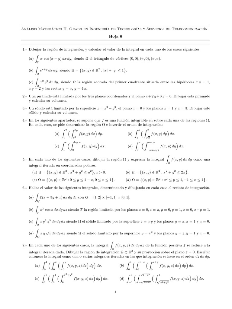 Integrales y Volúmenes en 3D | PDF | Integral | Geometria clasica