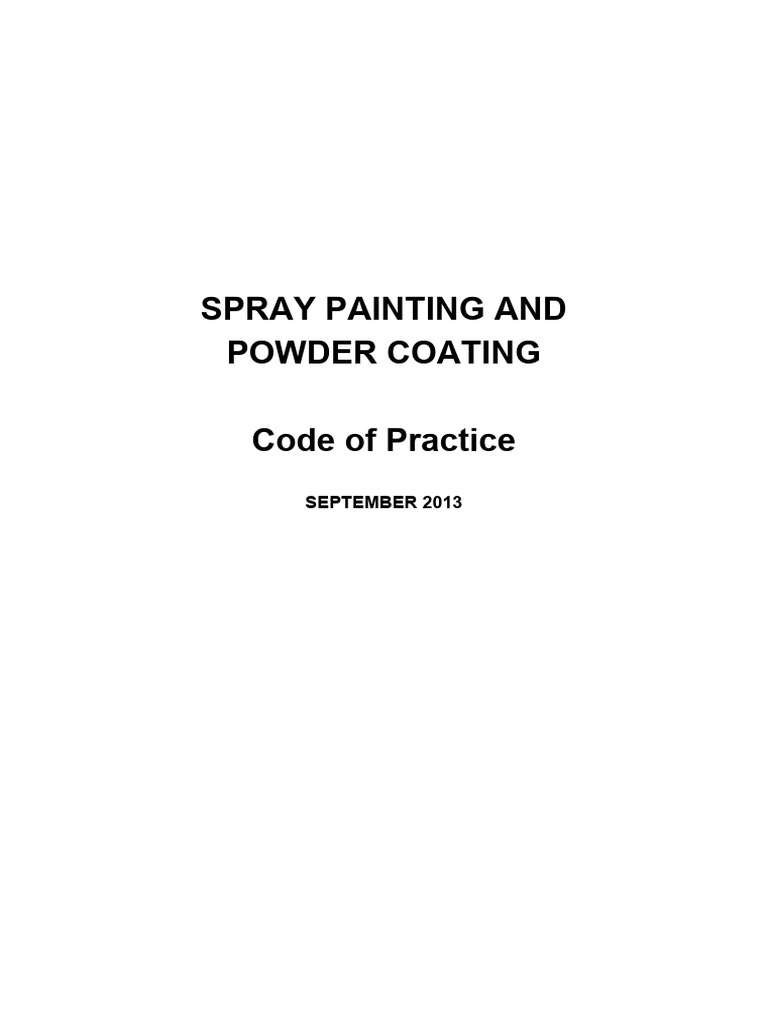 Mcop Spray Painting and Powder Coating v2 | PDF | Occupational Safety ...
