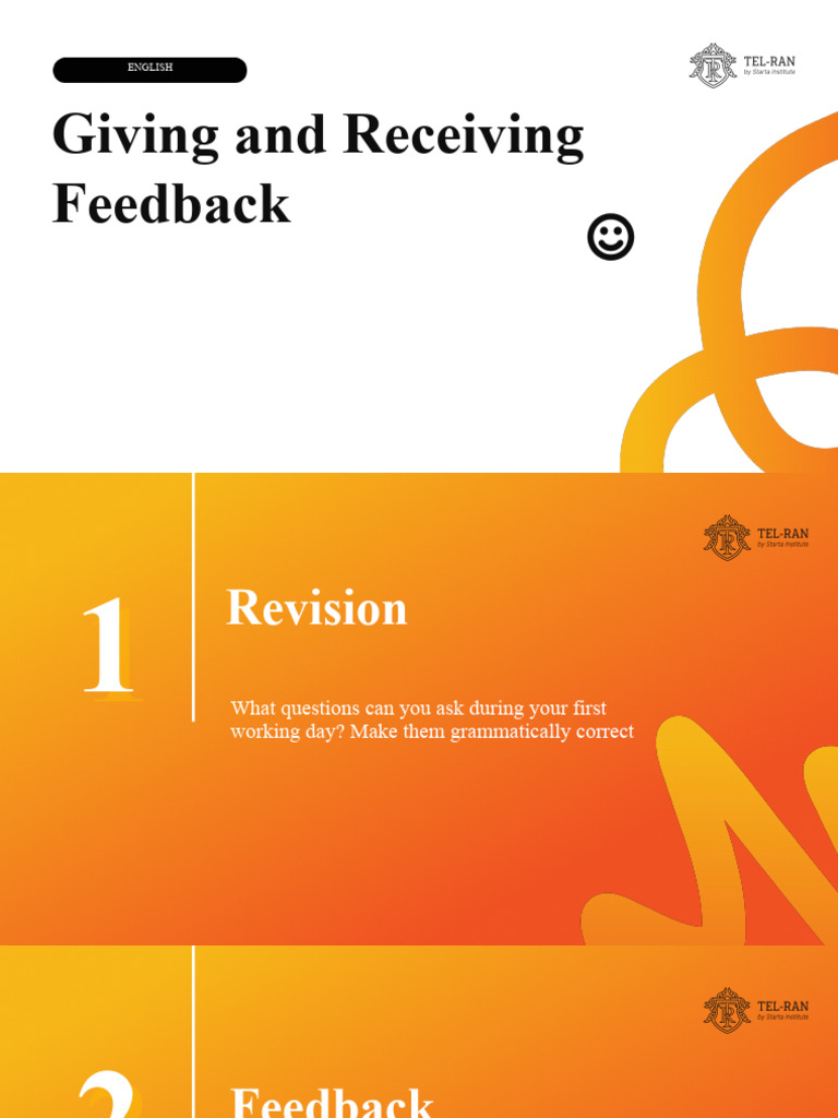 L8. Giving and Receiving Feedback | PDF | Feedback | Thought