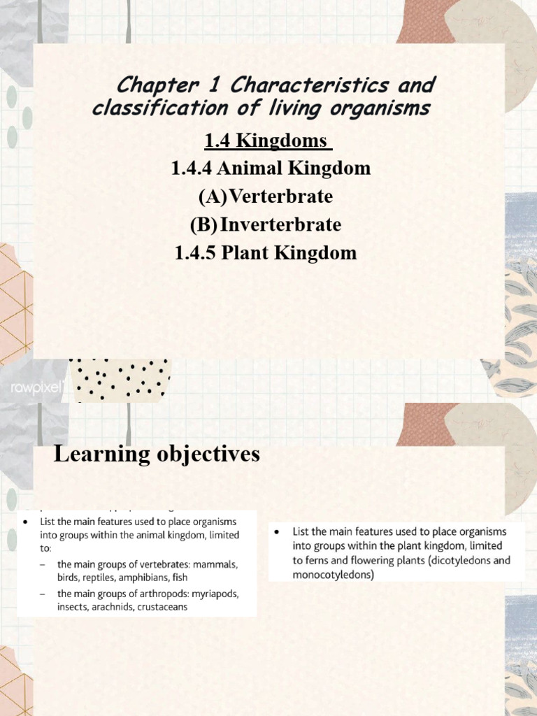 Features of Organism (Animal Kingdom) | PDF | Amphibian | Insects