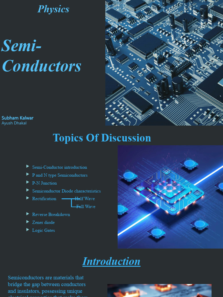 Physics Presentation | PDF | P–N Junction | Semiconductors