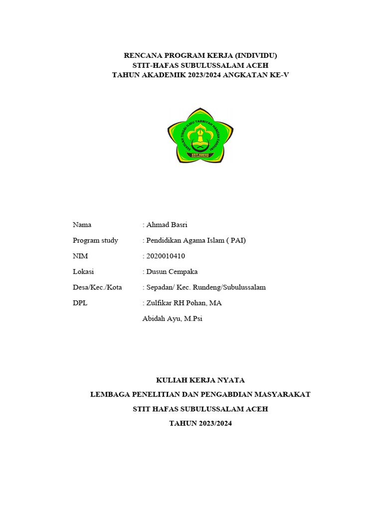 LAPORAN RPK Betul | PDF | Karier & Perkembangan