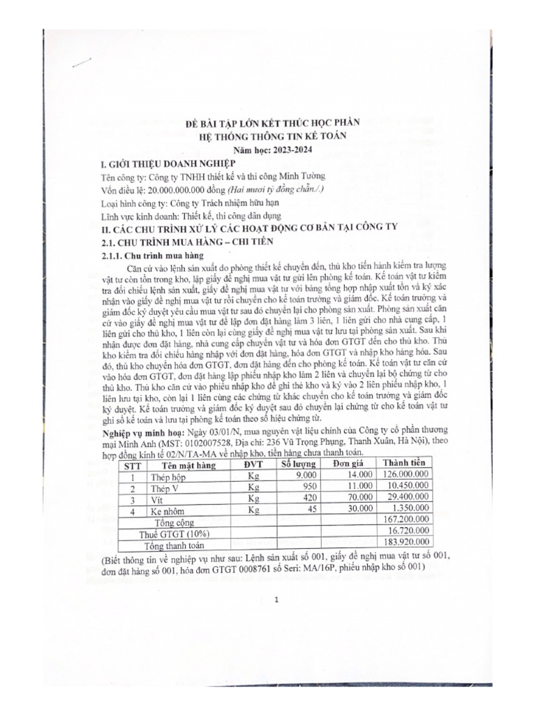 Đề thi học kỳ HTTTKT | PDF