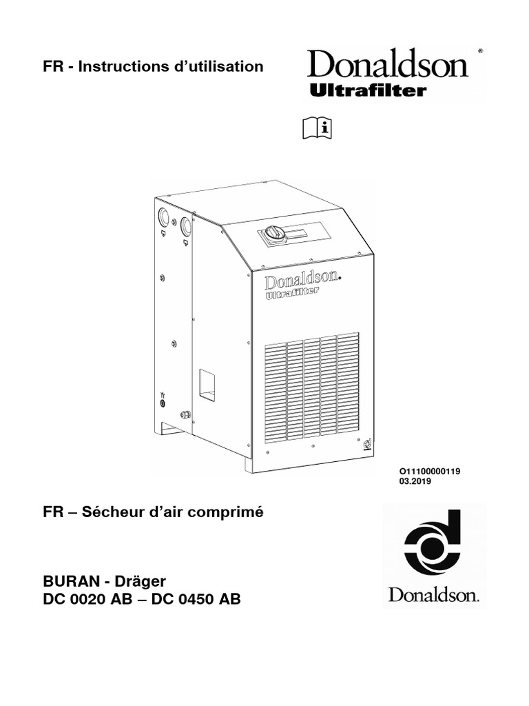 Sécheur Donaldson DC0300AB-ifu-doc0062-fr | PDF | Chaleur | Atmosphère ...