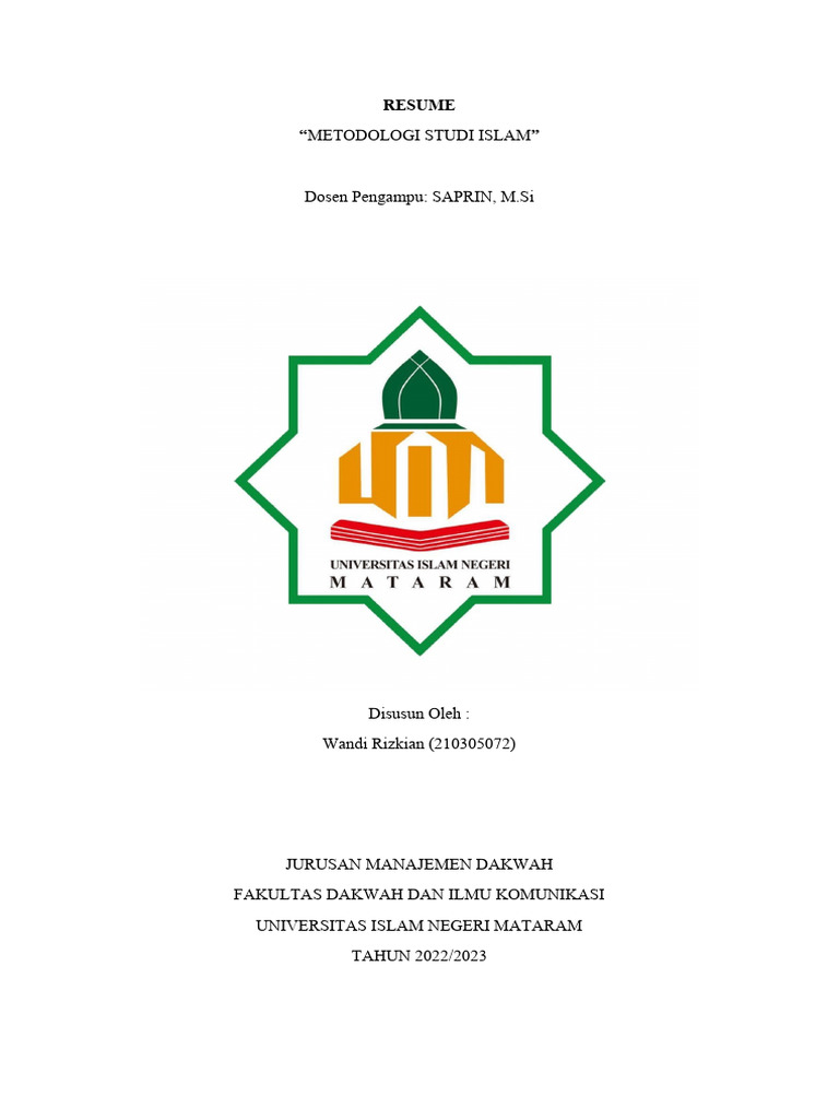 Resume Msi Wandi | PDF