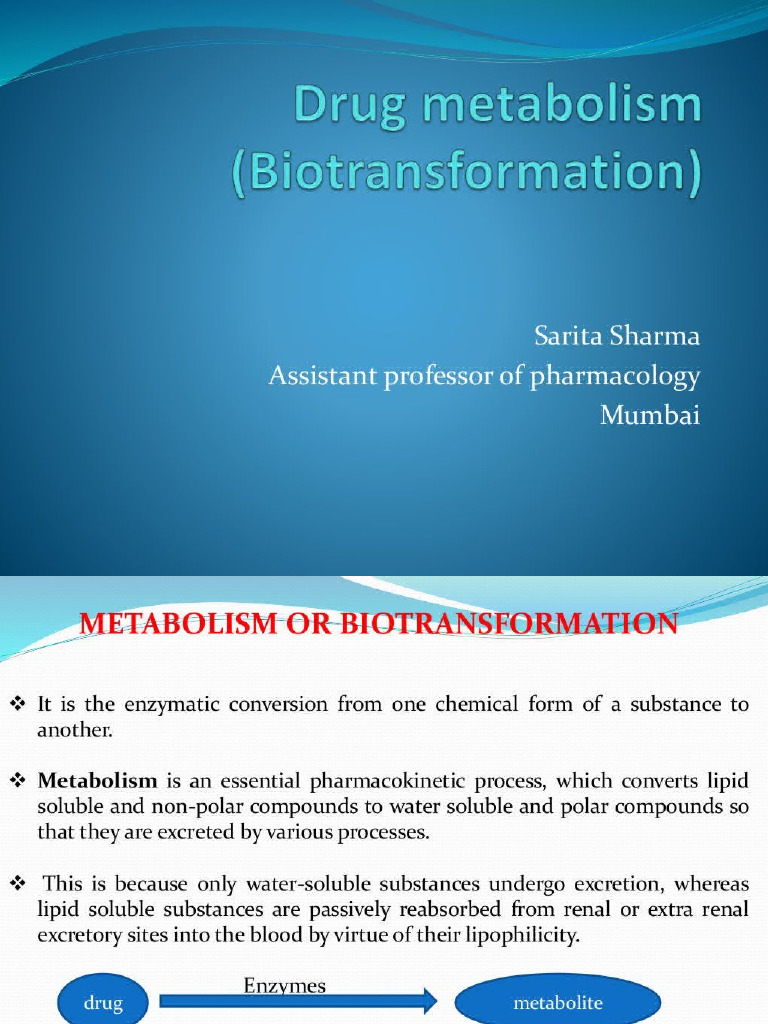 Drug Metabolism | PDF