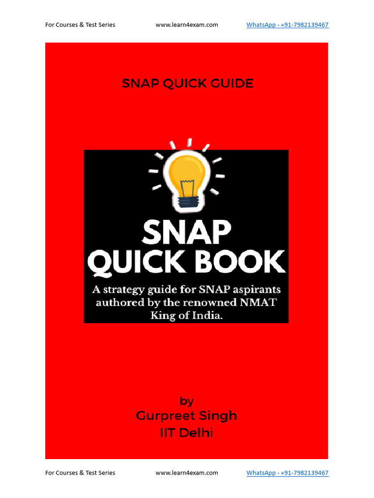 SNAP Quick Book | PDF | Part Of Speech | Reason