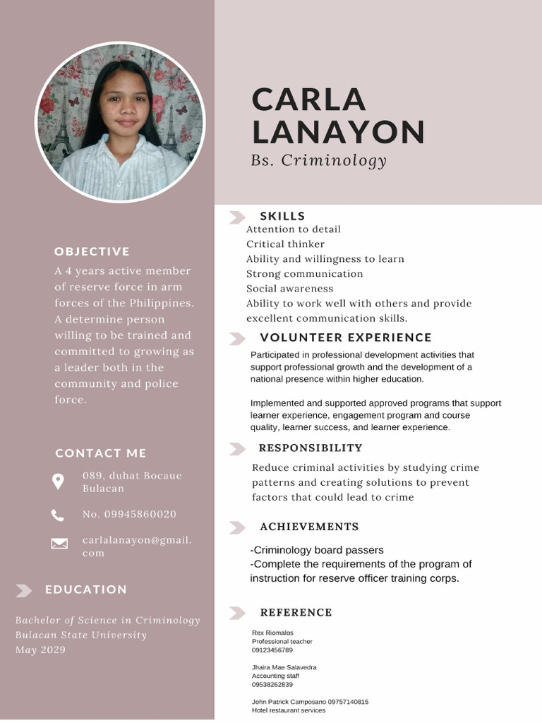 White Simple Student CV Resume | PDF