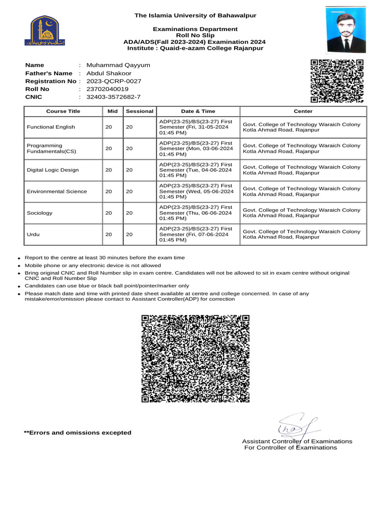 Exam - Slip 1716294339 | PDF