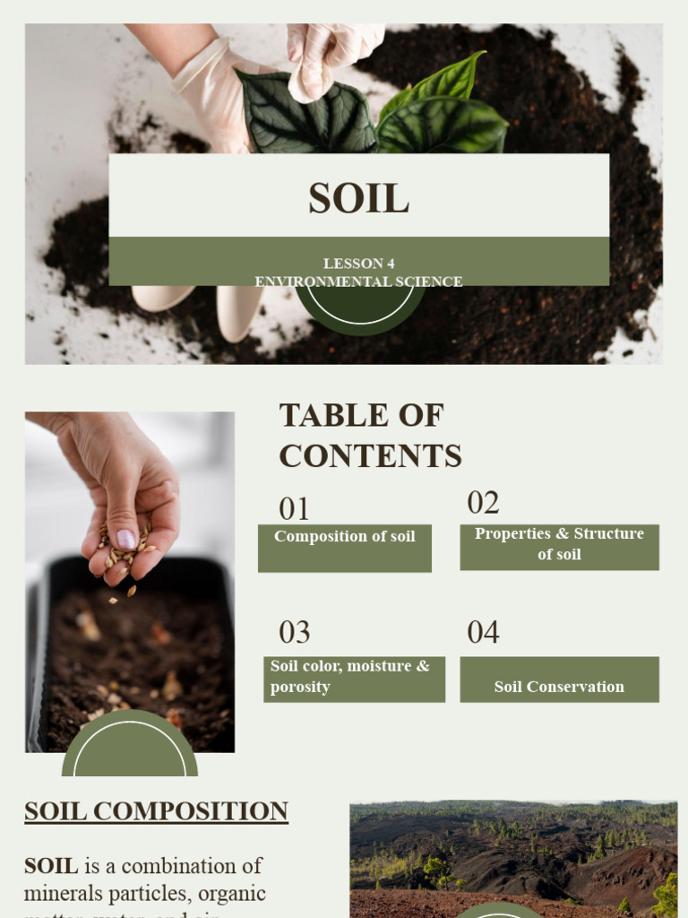 Lesson 4 - Soil (Envi Scie) | PDF | Soil | Organic Matter