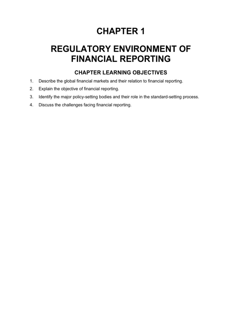 Financial Reporting Regulatory Overview | PDF | International Financial ...