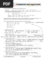 Half Equation Practice Worksheet | PDF