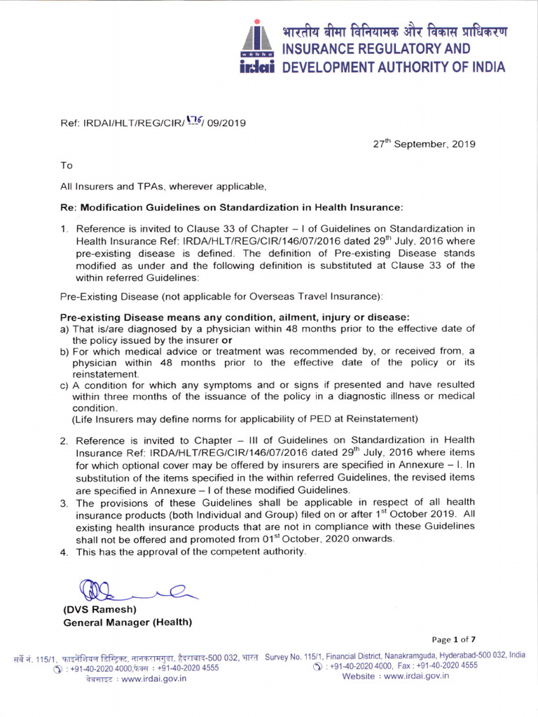 Modification Guidelines On Standardization in Health Insurance | PDF ...