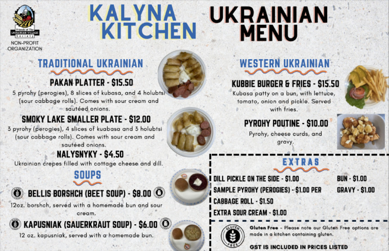 Kalyna Kitchen Menu | PDF