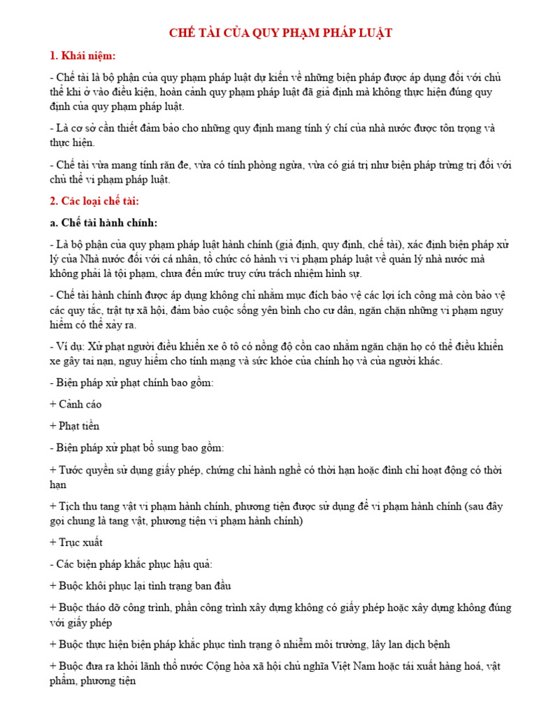 Chế tài QPPL | PDF