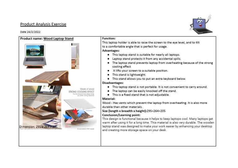 Product Analysis Exercise Template | PDF | Laptop | Microcomputers
