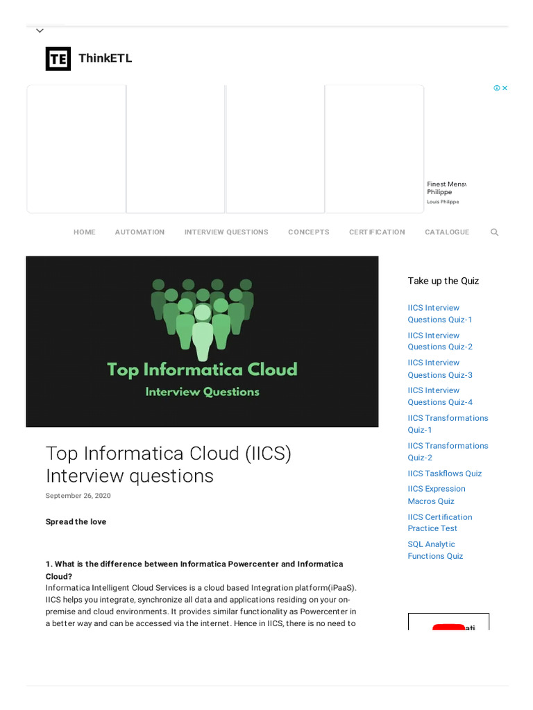 IICS Interview Questions | PDF | Parameter (Computer Programming) | Xml Schema