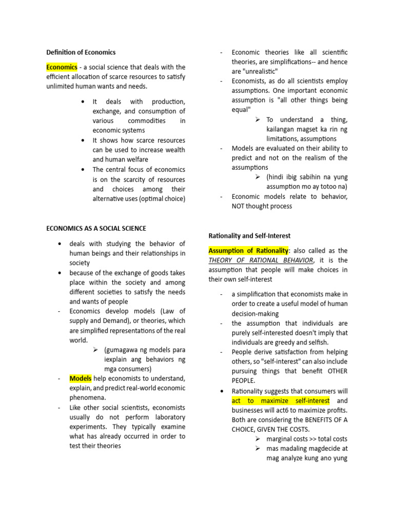 Understanding Economics: Key Concepts Explained | PDF | Demand | Supply ...