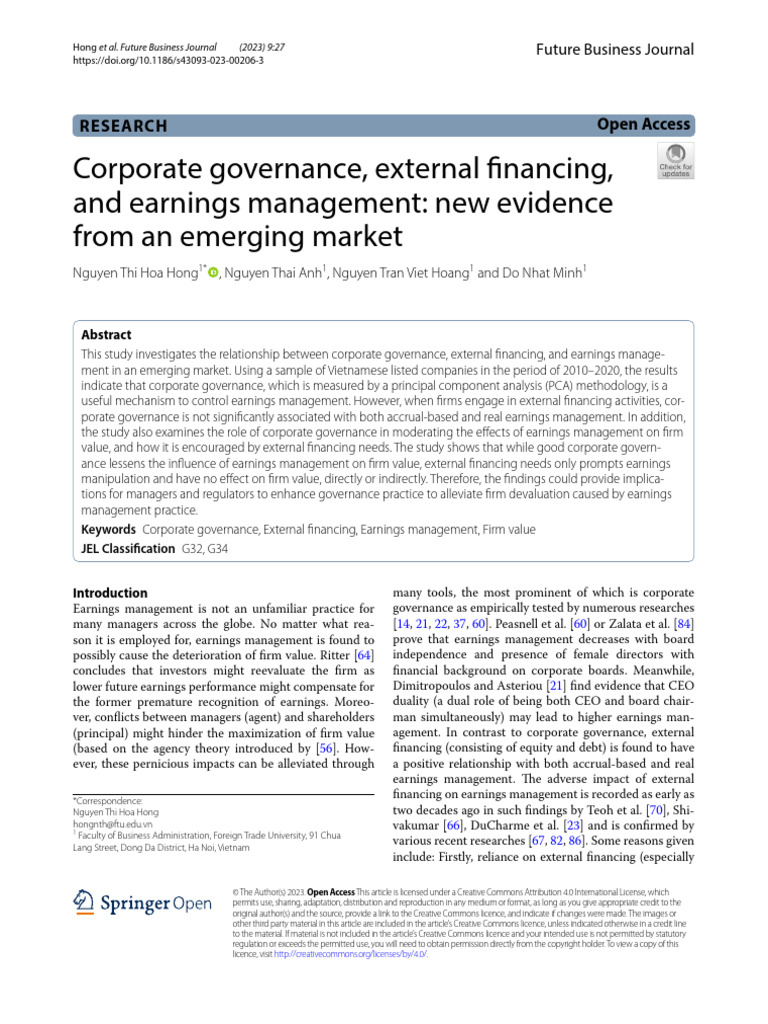 Hong+Thai Anh+Hoang+Minh - Corporate Governance, External Financing and Earnings Management ...