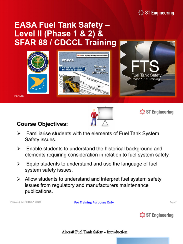 EASA Fuel Tank Safety - Level II SFAR 88, CDCCL Training (Rev6) | PDF