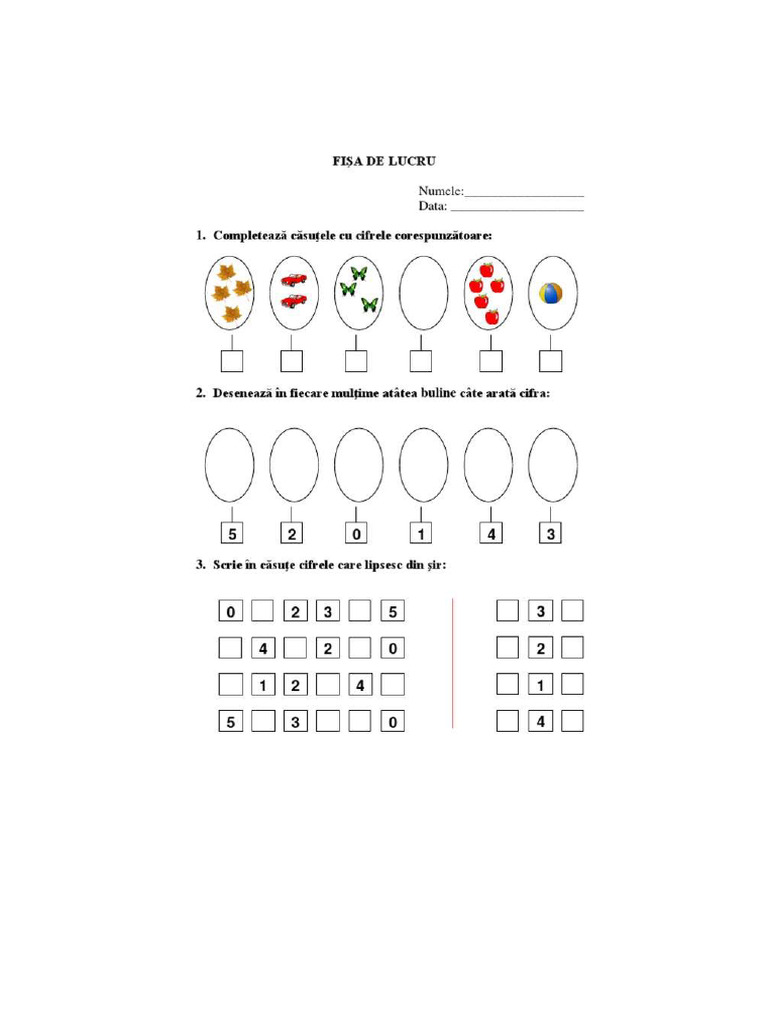 fisa lucru matematica | PDF