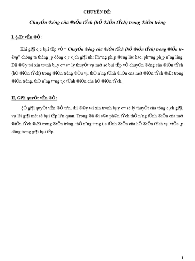 (123doc) - Chuyen-Dong-Cua-Dien-Tich-He-Dien-Tich-Trong-Dien-Truong | PDF