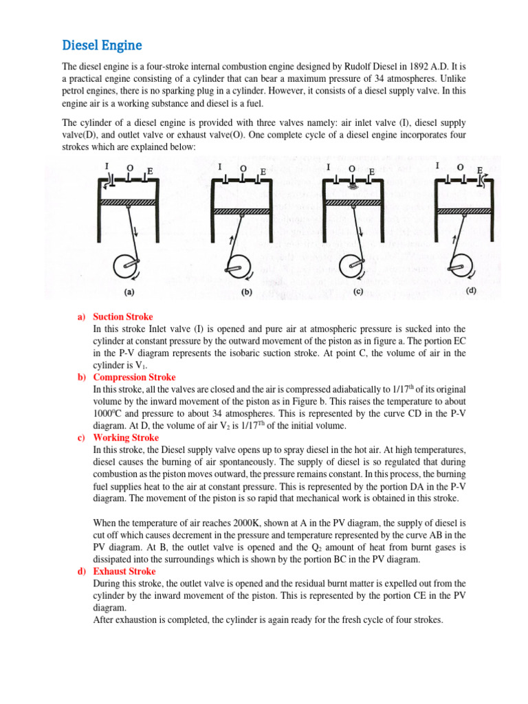 Diesel Engine | PDF | Diesel Engine | Internal Combustion Engine