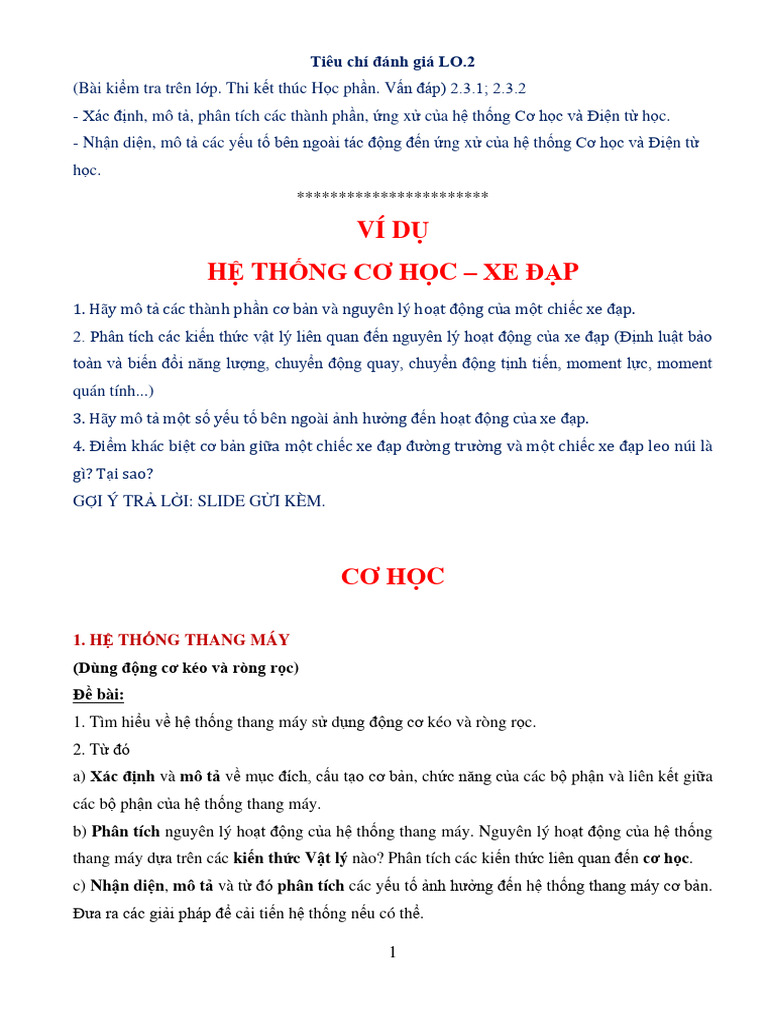 CHỦ ĐỀ TDHT VLKT1 CƠ ĐIỆN TỪ | PDF