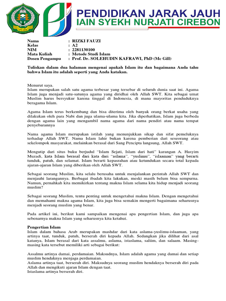 Rizki Fauzi - 2281130100 - A2 | PDF | Ilmu Sosial