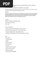 TransCelerate CV Template Guidance | PDF | Clinical Trial | Health Care