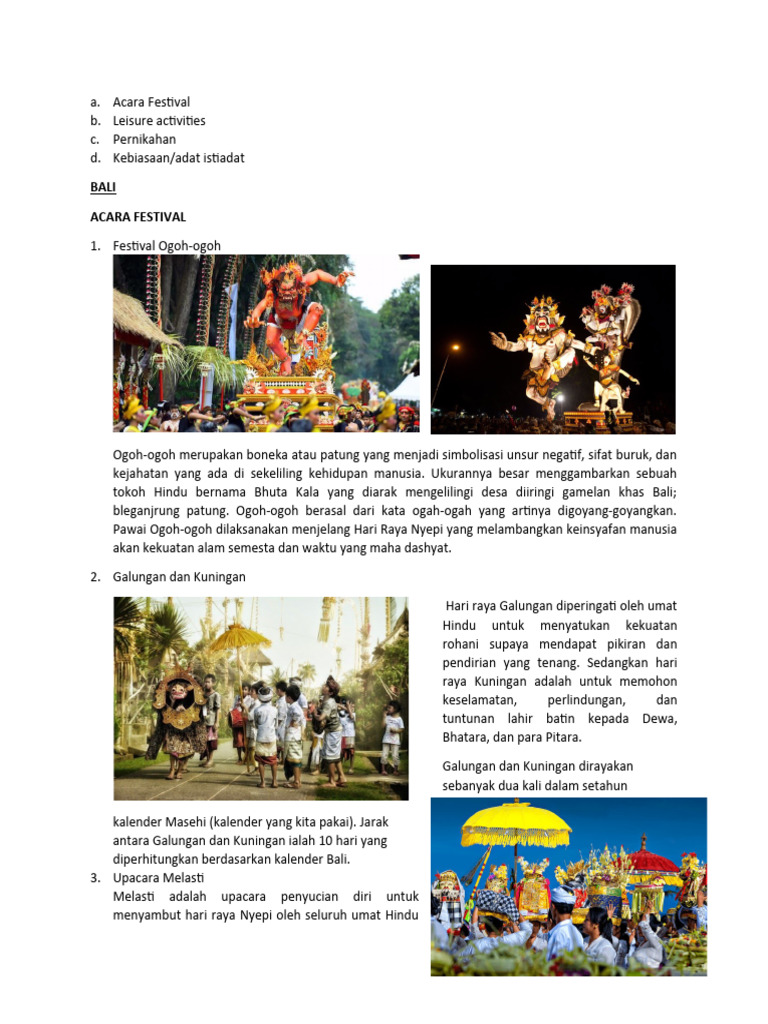 Festival Bhuta Kala di Bali | PDF